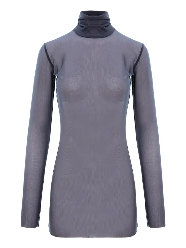 CONCEPT A TROIS Tulle Blouse - Grey