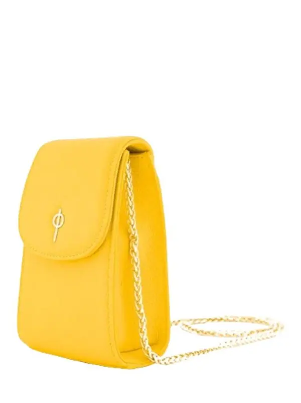 OTRERA Casey Yellow Leather Crossbody - Orange
