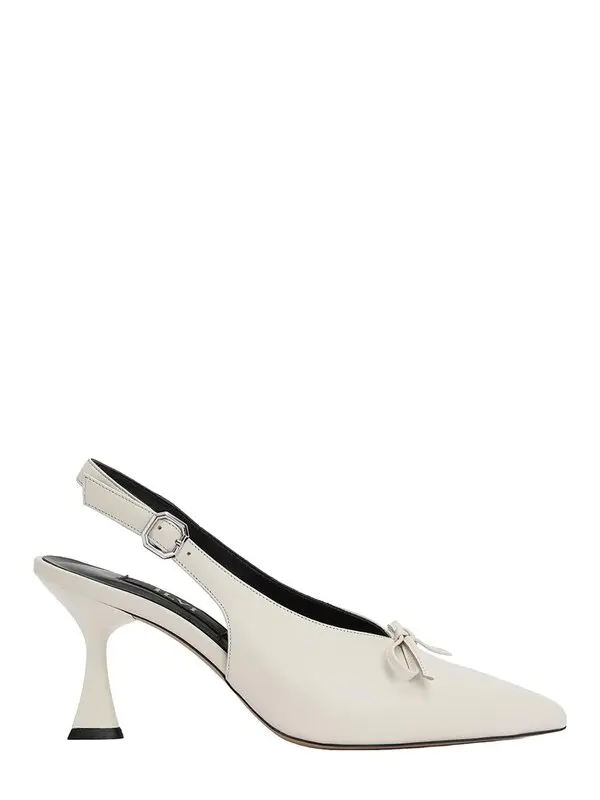 ILVI Neutrals Vyver Beige Leather Heeled Sandal - Beige/black