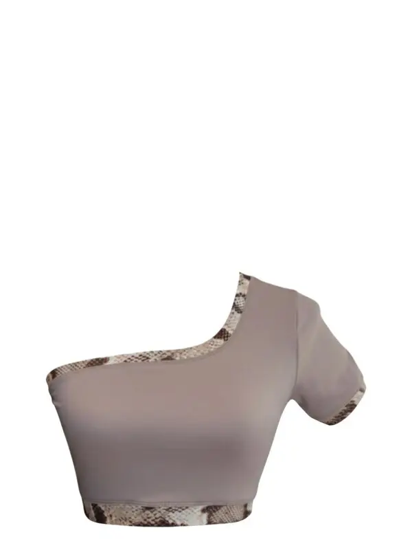 BEFITNESSLOU Crop Top Snake - Beige