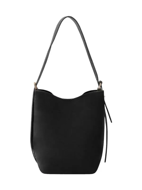 BETSY & FLOSS Melfi Suede Bucket Tote Bag - Black
