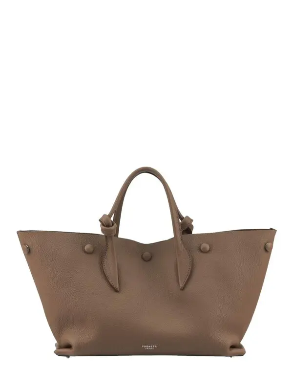 PUGNETTI PARMA Neutrals Bell Bag M Taupe - Black