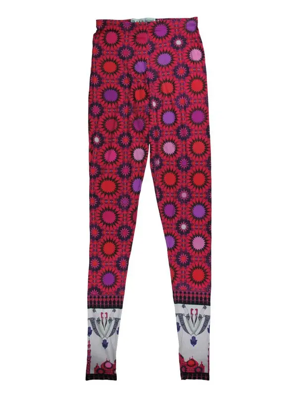 TRAMP IN DISGUISE Aziz Silk Leggings - Red