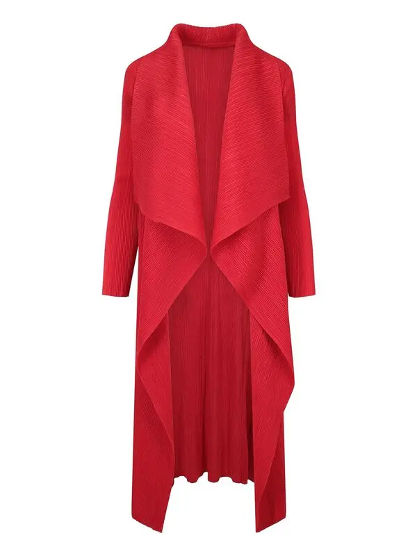 BEATRICE VON TRESCKOW Waterfall Crinkle Coat - Red