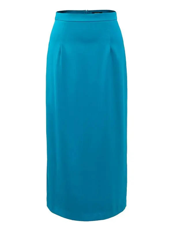 SMART AND JOY Midi Straight Skirt - Blue