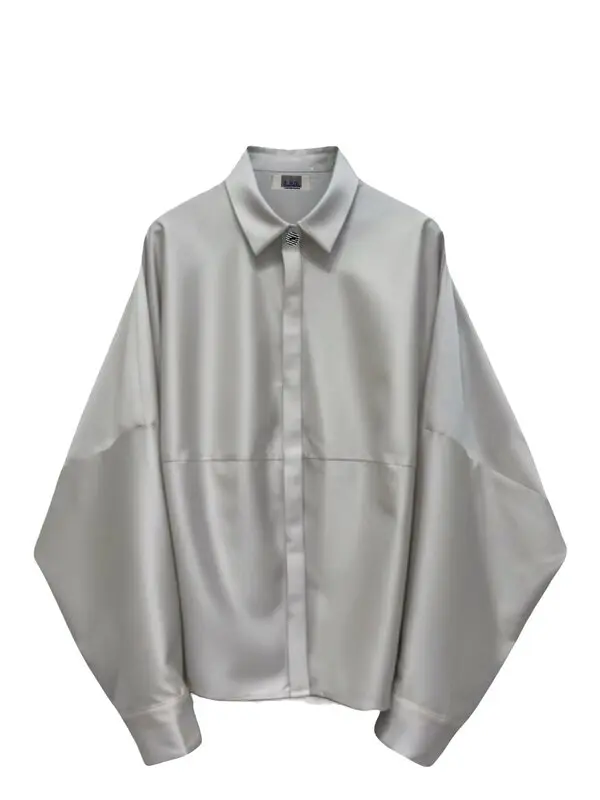 LONDON ATELIER BYPRODUCT Neutrals Bias Lantern Oversize Shirt - Beige