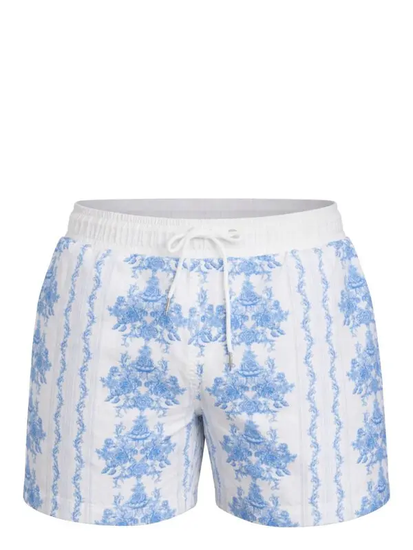 IVY SWIMWEAR Bennie In Pottery Print Swim Shorts - Blue