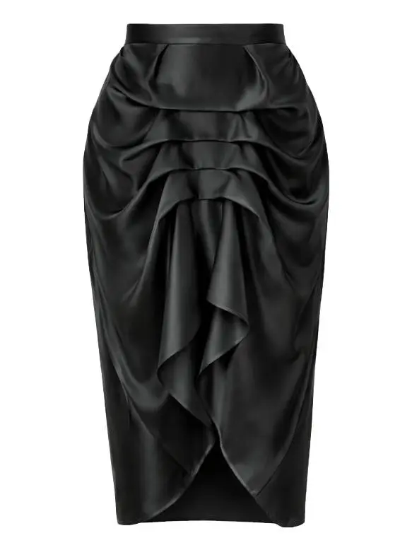 LUMINA ELIGMA The Vanguard Skirt Silk - Black