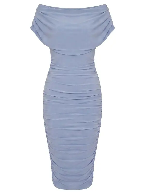ATOM LABEL Oxygen Dress In Powder - Blue
