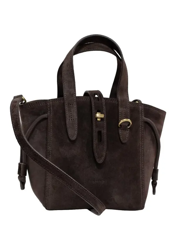 HAMEL ATELIER Spiga Suede Tote Bag Dark - Brown