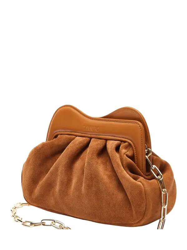 DANNI RO Lisbon Baby Clutch Suede Camel - Brown