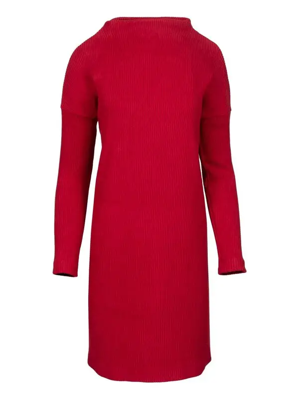 OH!ZUZA NIGHT&DAY Casual Ribbed Mini Dress Tunic - Red