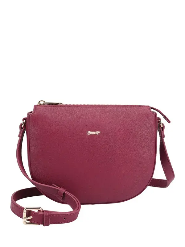 PAUL COSTELLOE Hazara Leather Crossbody Bag - Red