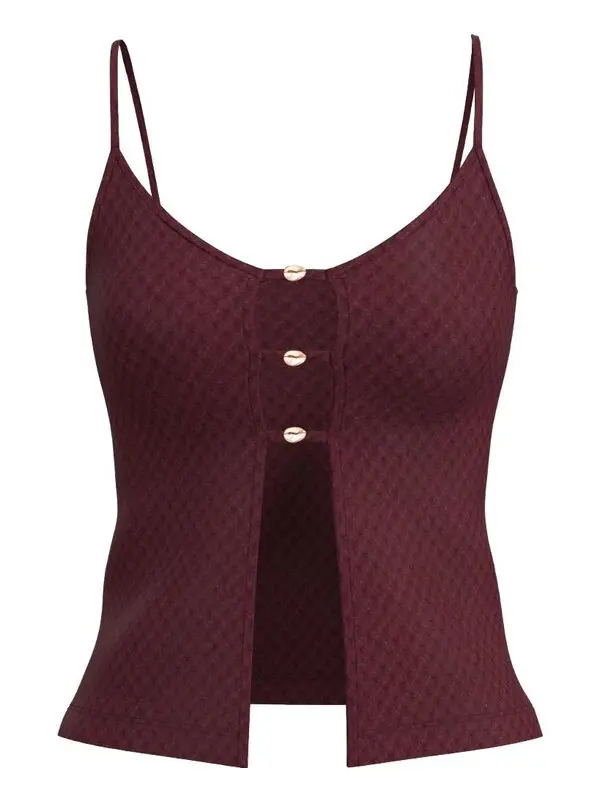 BLACKBOUGH SWIM Indy Open Front Tank Top / Henna - Brown