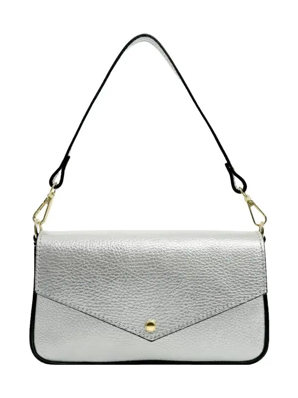APATCHY LONDON The Munro Leather Shoulder Bag - Silver