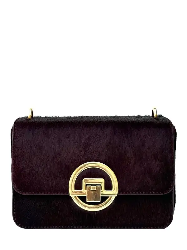 APATCHY LONDON The Tilly Burgundy Hair-on Leather Bag - Red