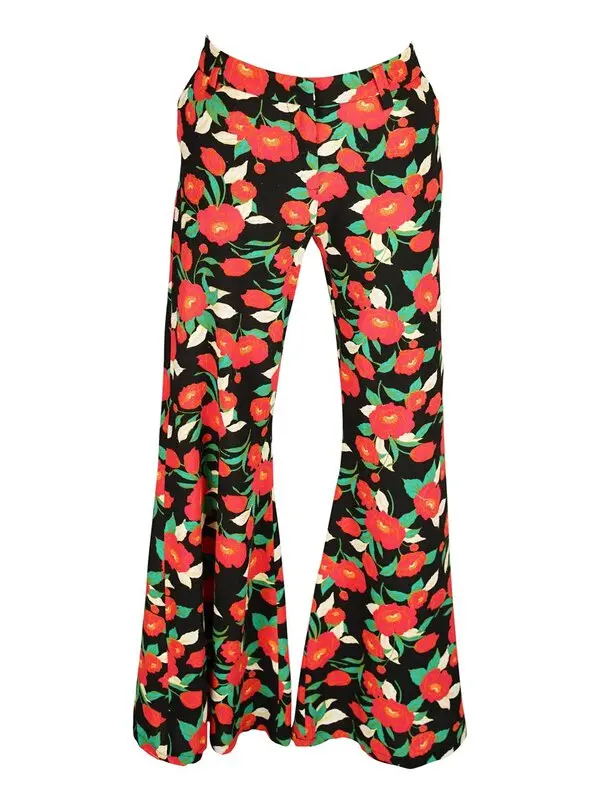 JENNAFER GRACE Black / Red Mareesa Trousers In Alice Poppy - Black/red
