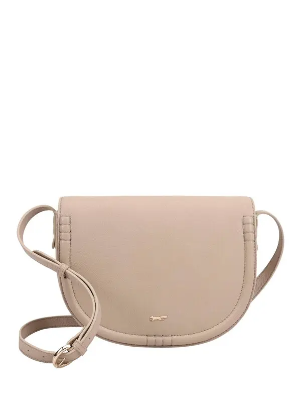 PAUL COSTELLOE Saima Leather Crossbody Bag Doeskin - White