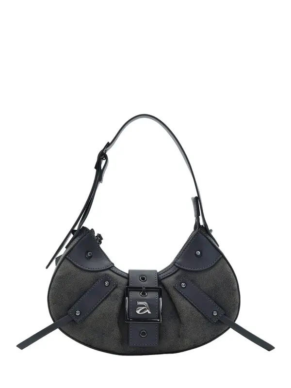 A BY ANYAH Ange Charcoal Black Mini Shoulder Bag - Grey