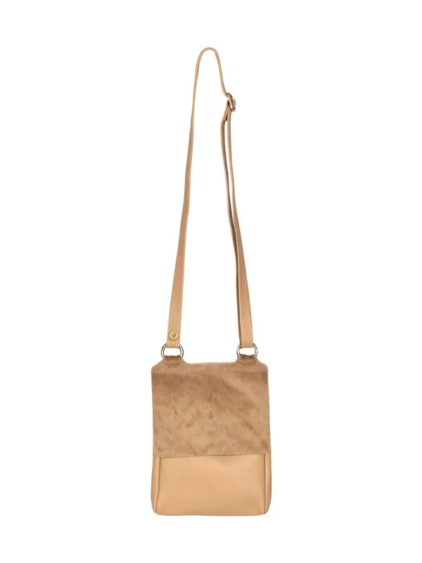 OWEN BARRY Neutrals Cowhide Crossbody Bag Cappa Tan Beige Biscotti Flora - Beige/brown