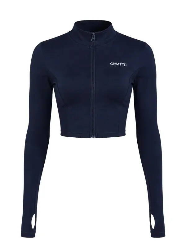 CMMTTD Core Contour Cropped Zip-up Midnight - Blue