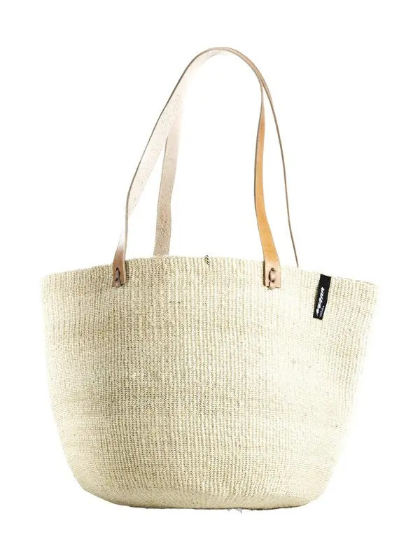 MIFUKO Neutrals Kiondo Shopper Basket Natural M - Black