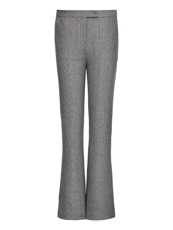 SMART AND JOY Marled Straight-leg Pants - Grey