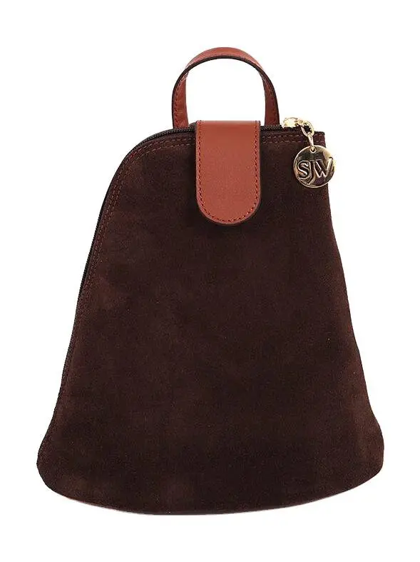 SJW BAGS LONDON Cacao Whisper Suede Backpack - Brown