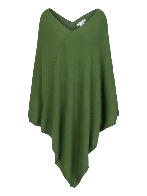 TIRILLM Anine" Big Cashmere Poncho - Green