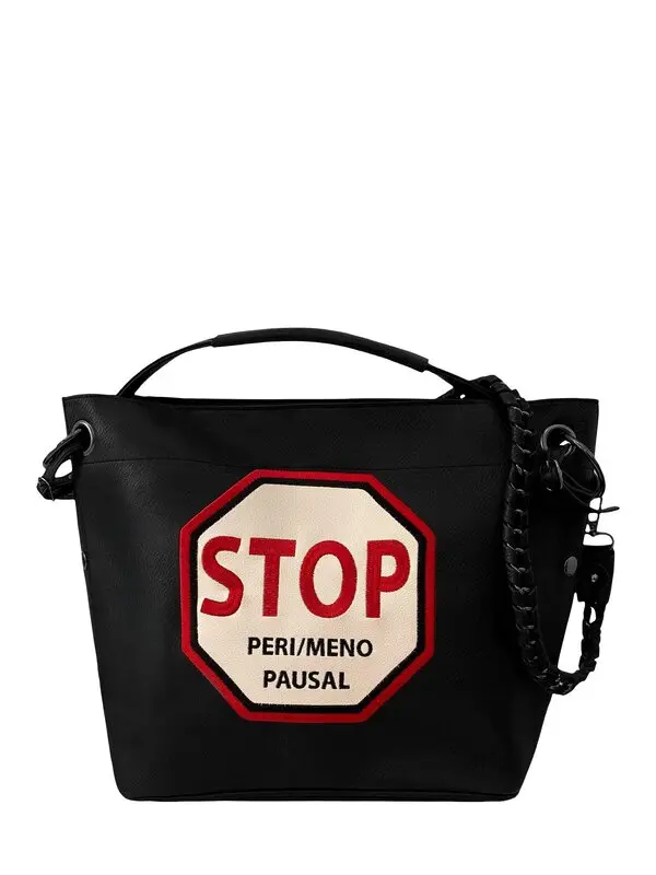 LILLY LOVES Stop Peri O Pausal Handbag - Black