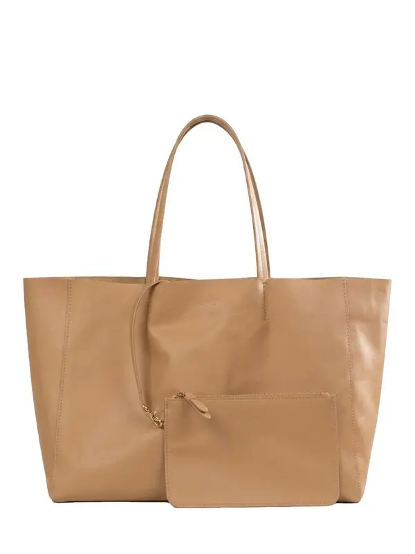 HAMEL ATELIER Neutrals Ravello Leather Tote Bag Beige - Beige/black