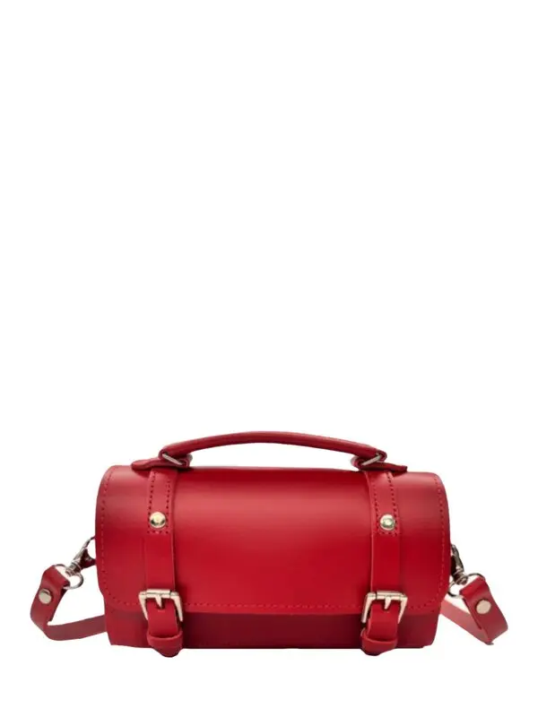 ZATCHELS Handmade Leather Bowler Bag - Red