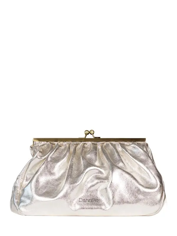 DANNI RO Porto Clutch Metallic Leather - Silver