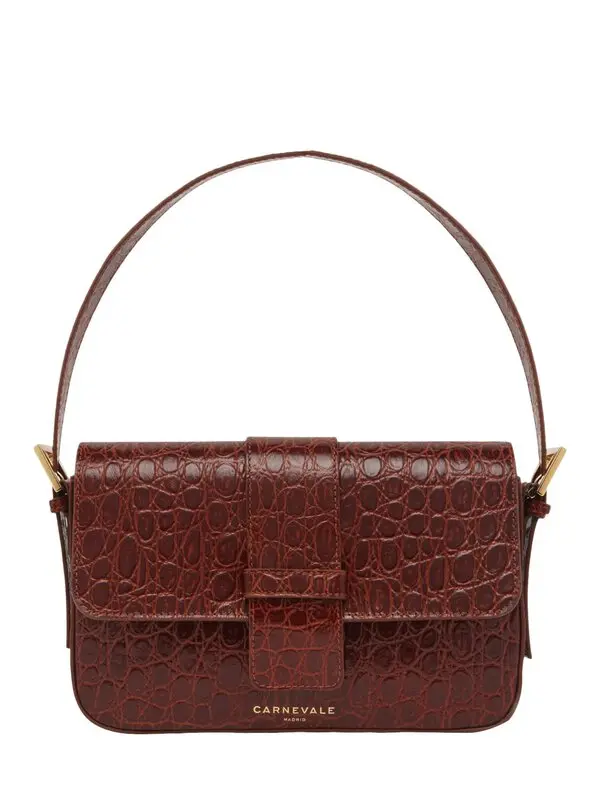 CARNEVALE Dalia Cognac Baguette Bag - Red