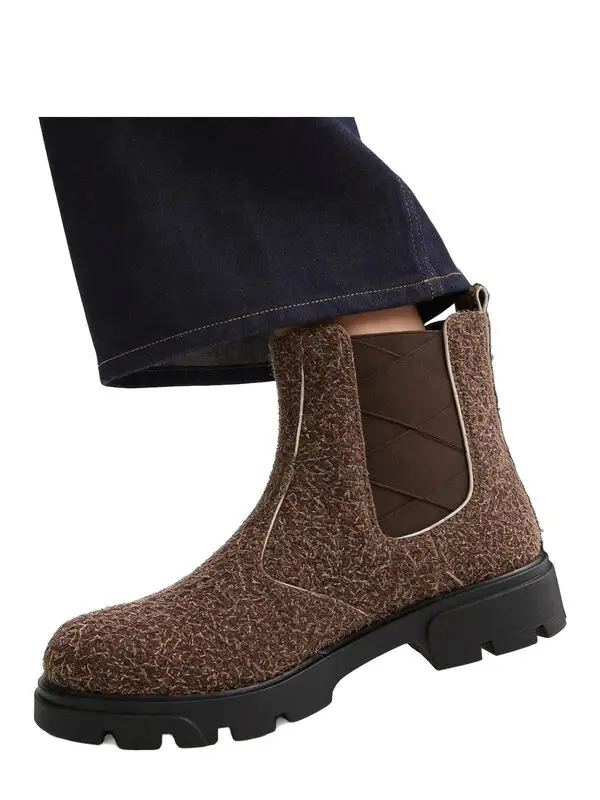 BY VIRGO Thera Handcrafted Mohair Leather Boot - Brown