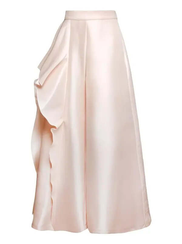 MADEBYZA Blush Sculptural Wide-leg Trousers - Pink