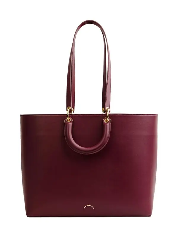 QOSMIC Tote Bag Titan Nebula Grape Leather Burgundy / Aubergine - Red