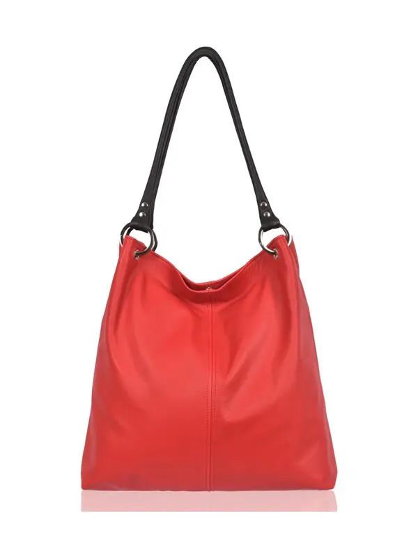 OWEN BARRY Leather Shoulder Bag Chilli Dudley - Red