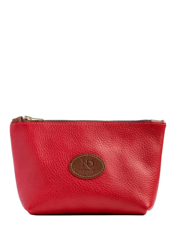 N'DAMUS LONDON Altantic Leather Toiletry Case - Red