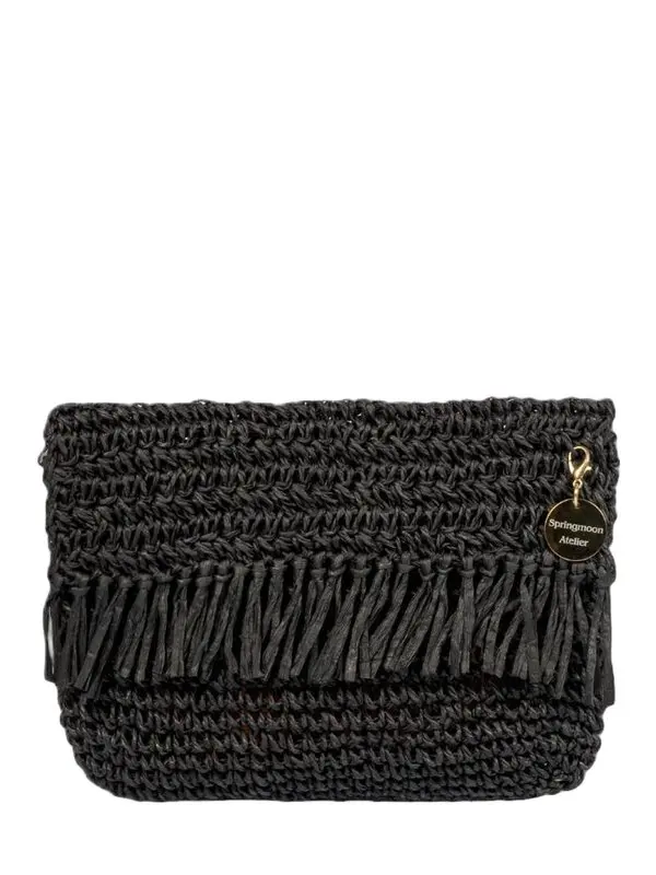 SPRINGMOONATELIER Mini Paper String Crocket Handbag - Black