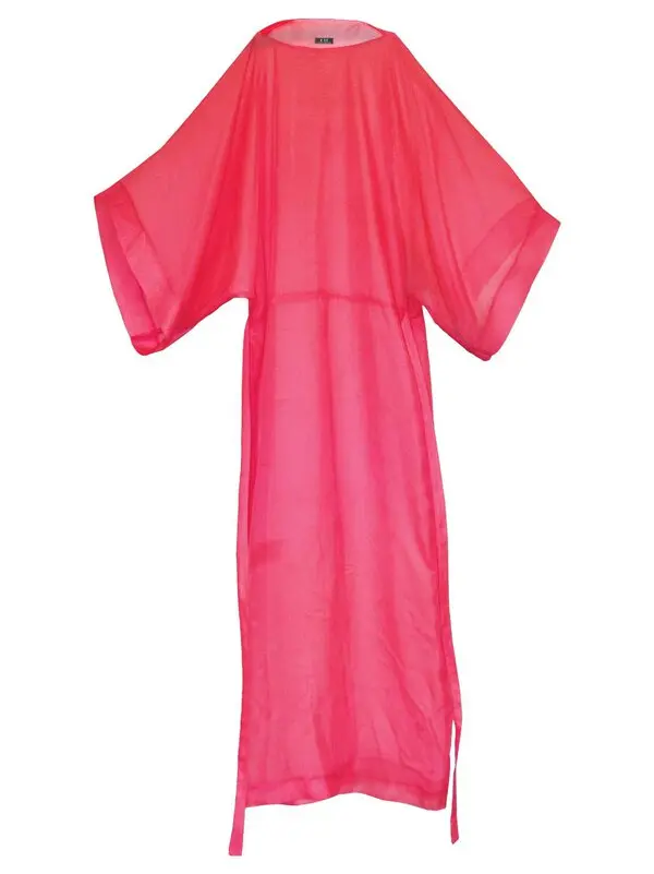 Chuks Collins Chiffon Convertible Batwing Dress - Pink