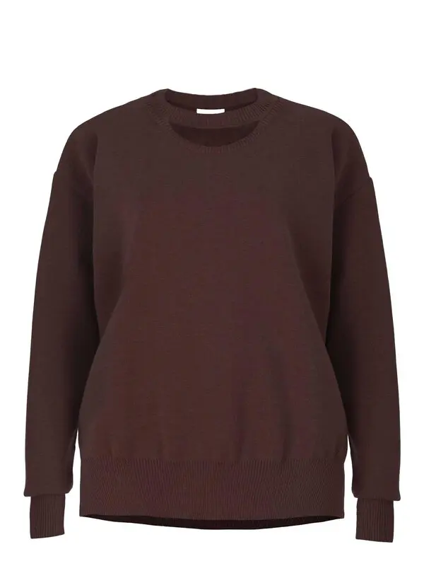 SALANIDA Rotondo 100% Merino Jumper Chocolate - Brown