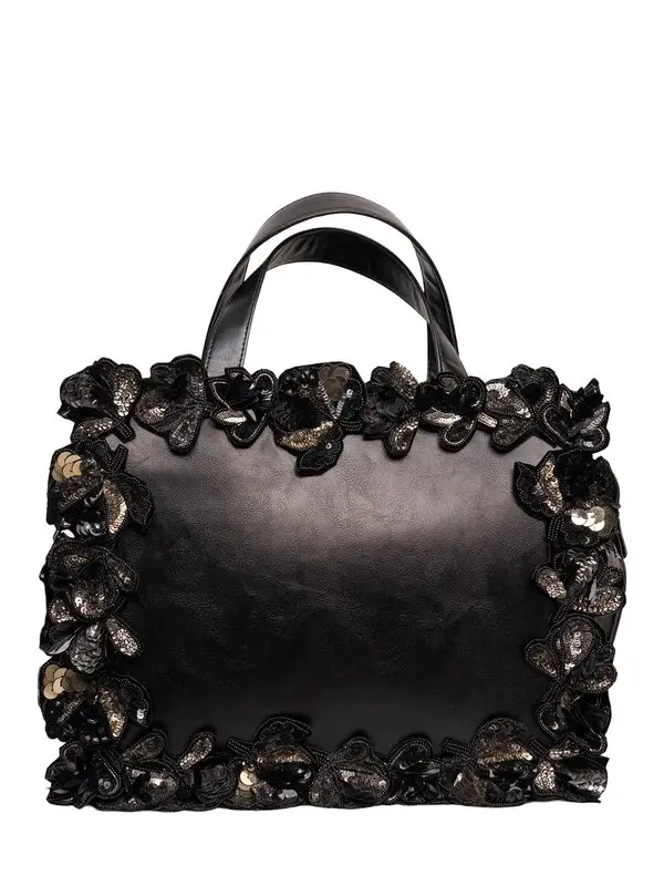 SIMITRI Midnight Bloom Tote - Black