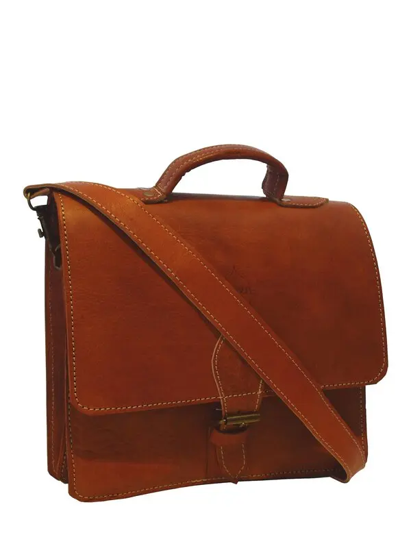 BERBER LEATHER The Casablanca Mini Satchel In Light - Brown