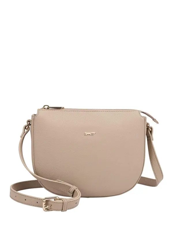 Paul Costelloe Hazara Leather Crossbody Bag Doeskin - White