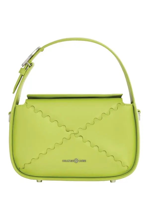 ORANGE CUBE Classic Mosaic Box Bag Lime - Green