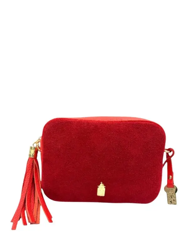 FRANCHETTI BOND Caz Italian Leather & Suede Hot Coral - Orange