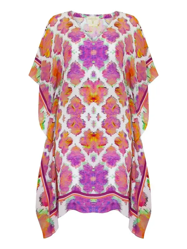 SOPHIA ALEXIA Neutrals Sunset Paradise Classic Silk Kaftan - Pink