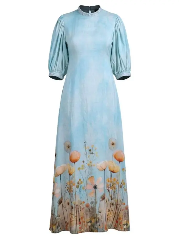 GLAM ON YOU Bloom Dress - Blue