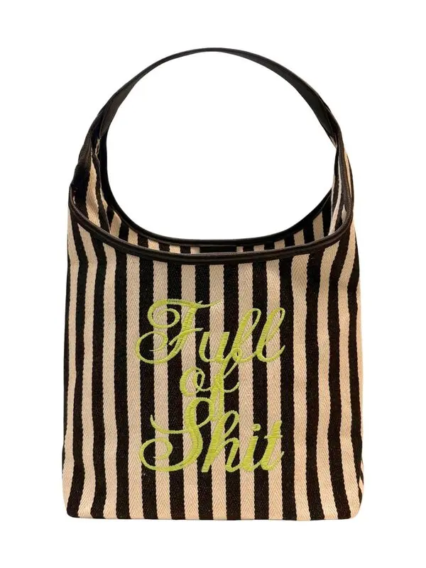 LILLY LOVES Full Of Shit Fabric Bag - Black